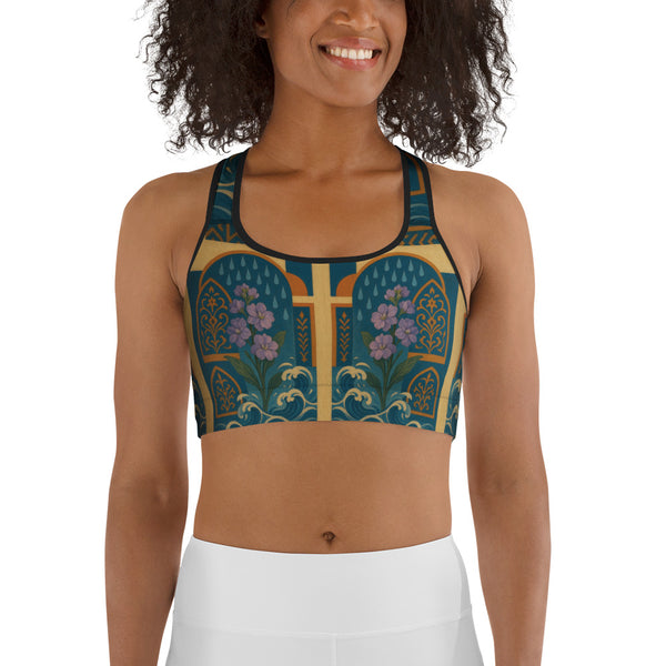 Sports Bra Persian Architecture - Moisture-Wicking Performance | RR ...